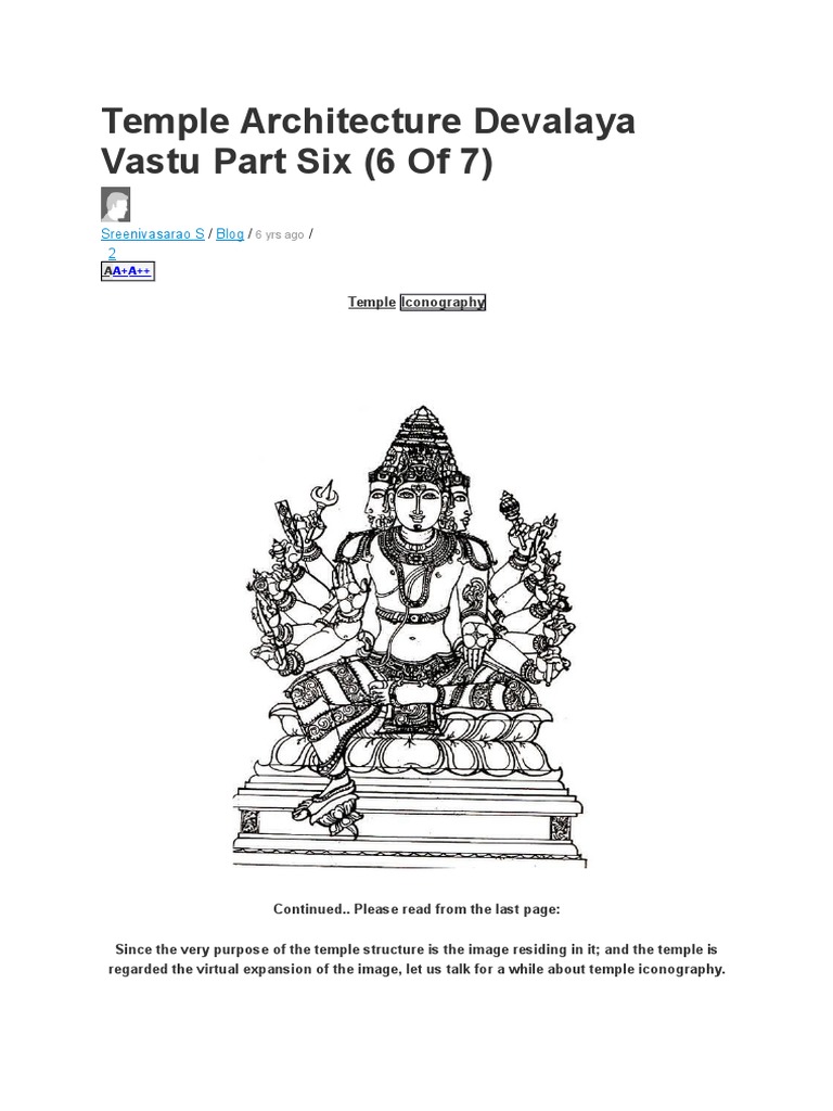 Temple Architecture Devalaya Vastu - Part 6 | PDF | Vishnu | Indian Religions