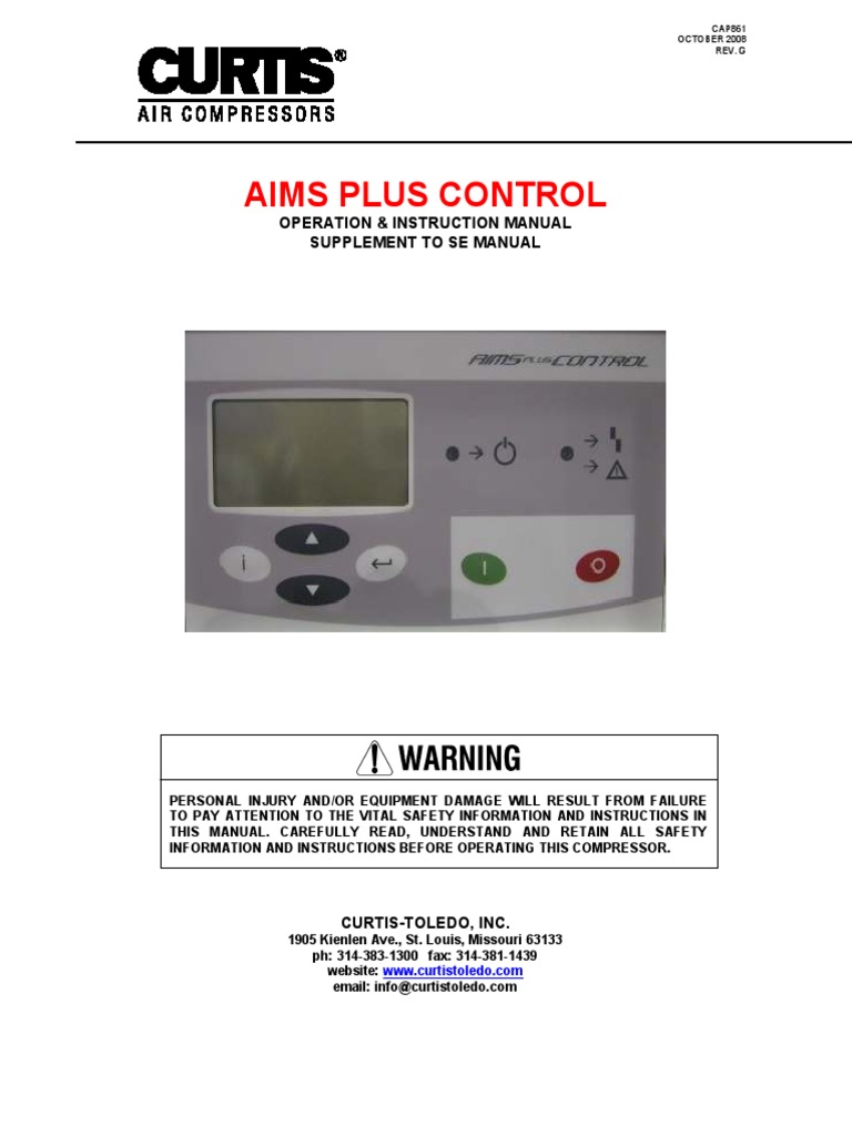 Curtis Se Controller Manual | Power Supply | Menu (Computing)