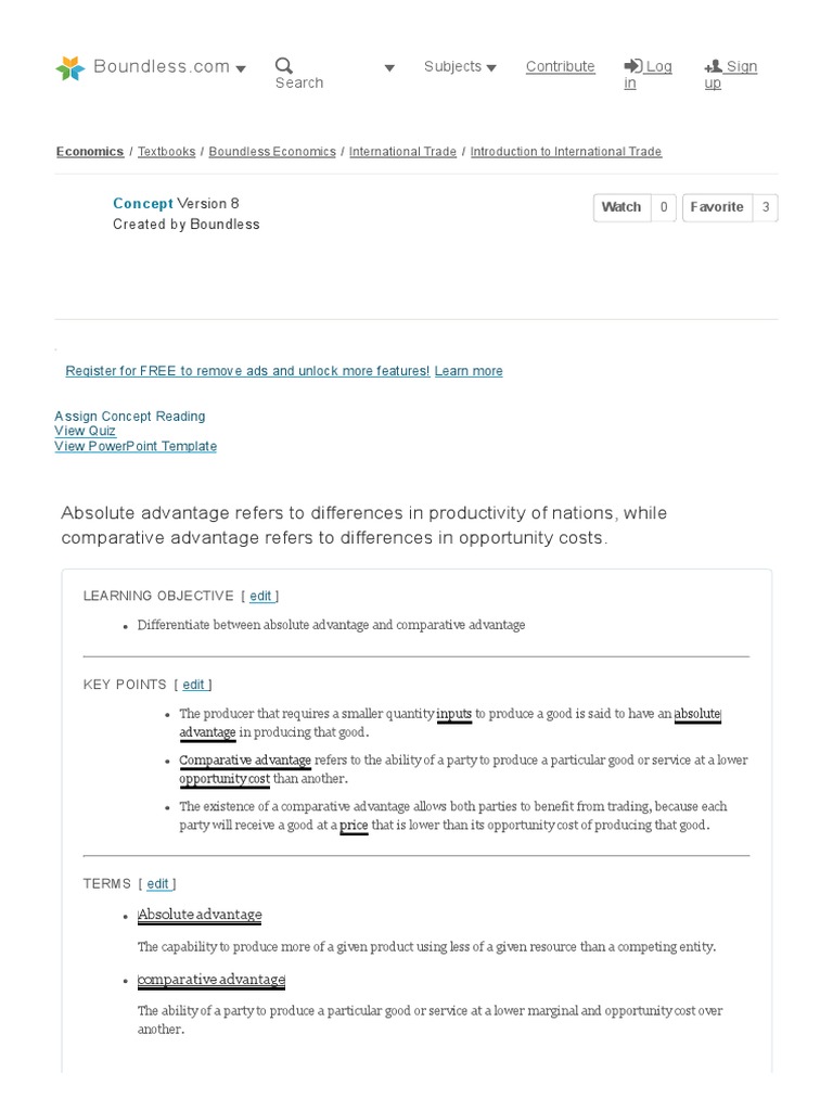 Trade Advantages Explained | PDF | Comparative Advantage | Economics