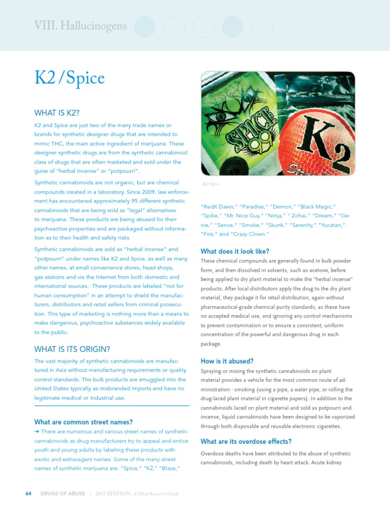 K2/Spice fact sheet | Psychoactive Drugs | Drugs Acting On The Nervous ...