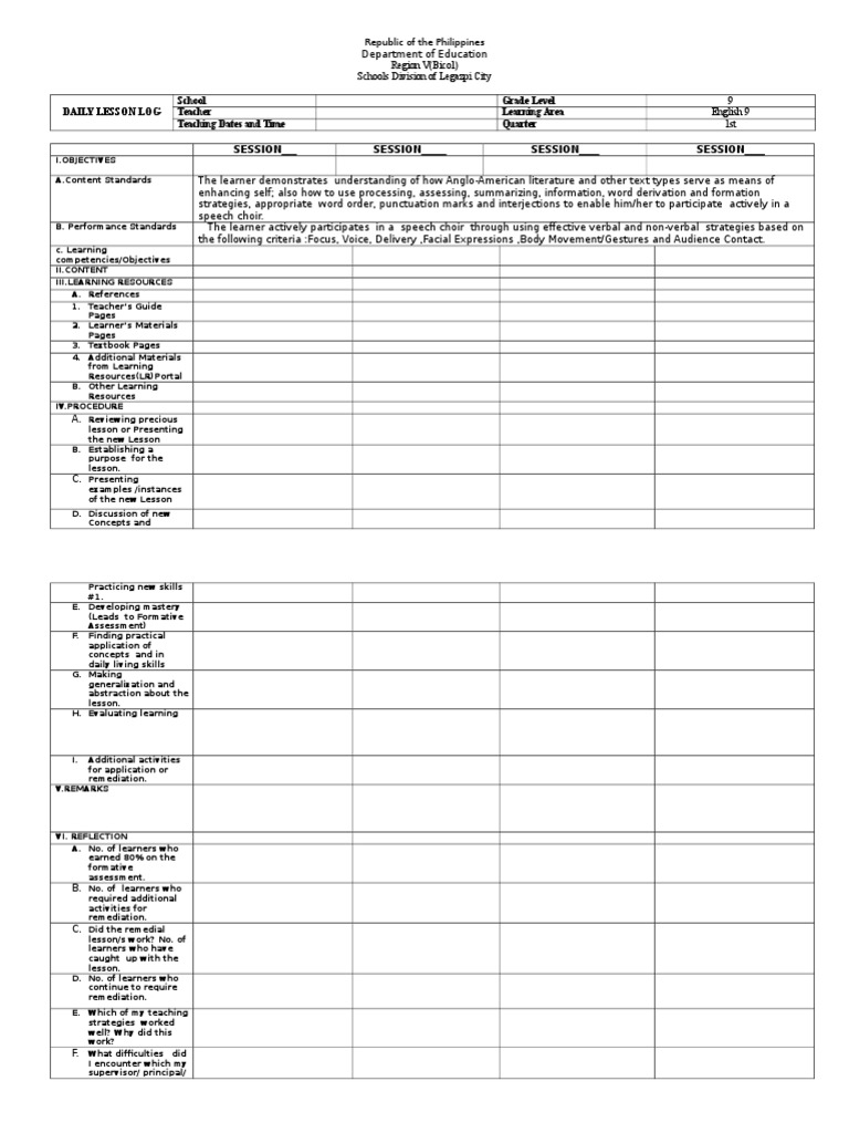 Daily Log Sheet | PDF