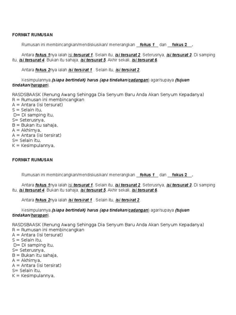 Format Rumusan | PDF