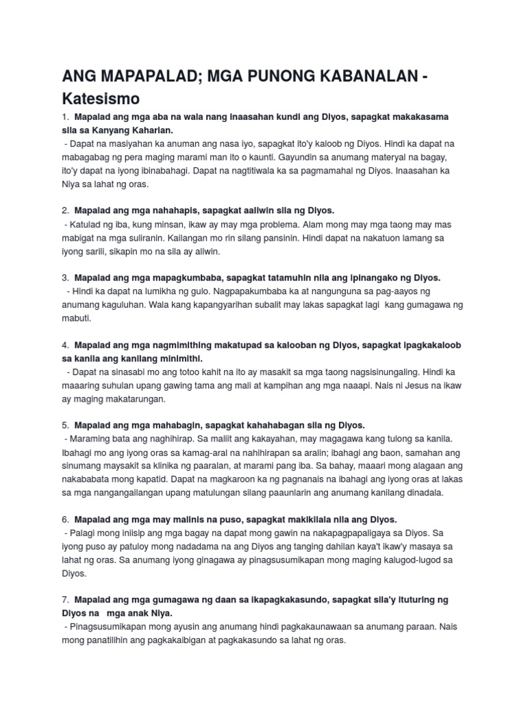Ang Mapapalad | PDF