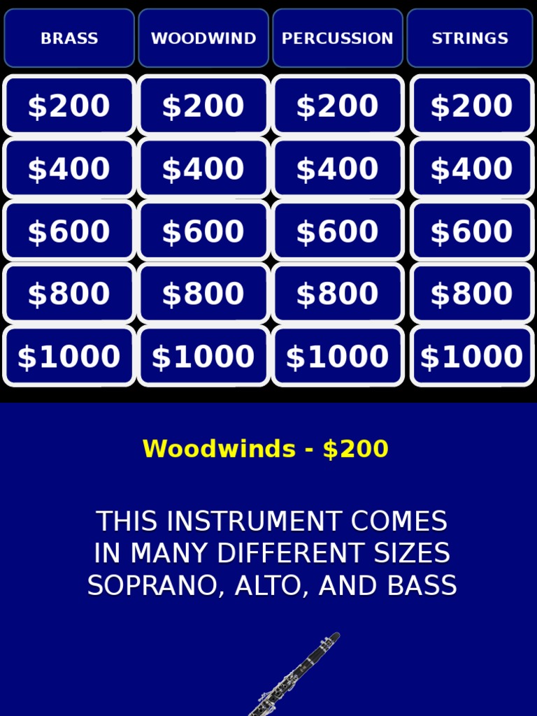 Instrument Jeopardy - Second Round | PDF | Home & Garden