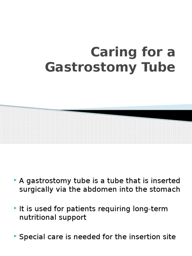 Gastrotomy Tube Care Guide | PDF | Medical Specialties | Clinical Medicine