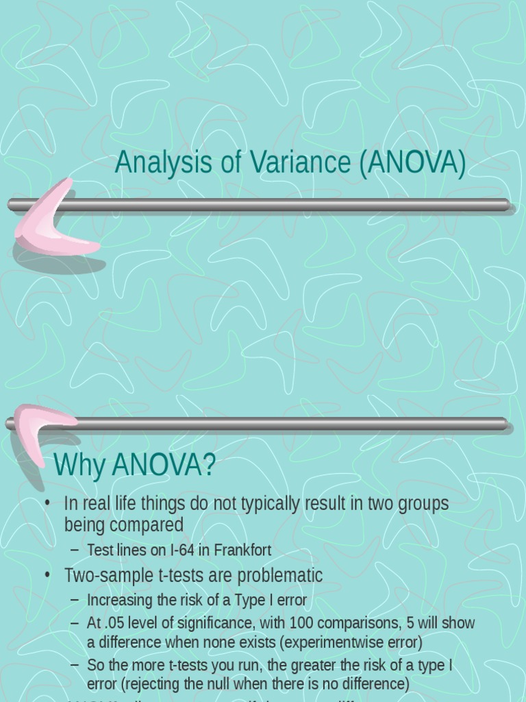 ANOVA Presentation | PDF | Analysis Of Variance | Errors And Residuals
