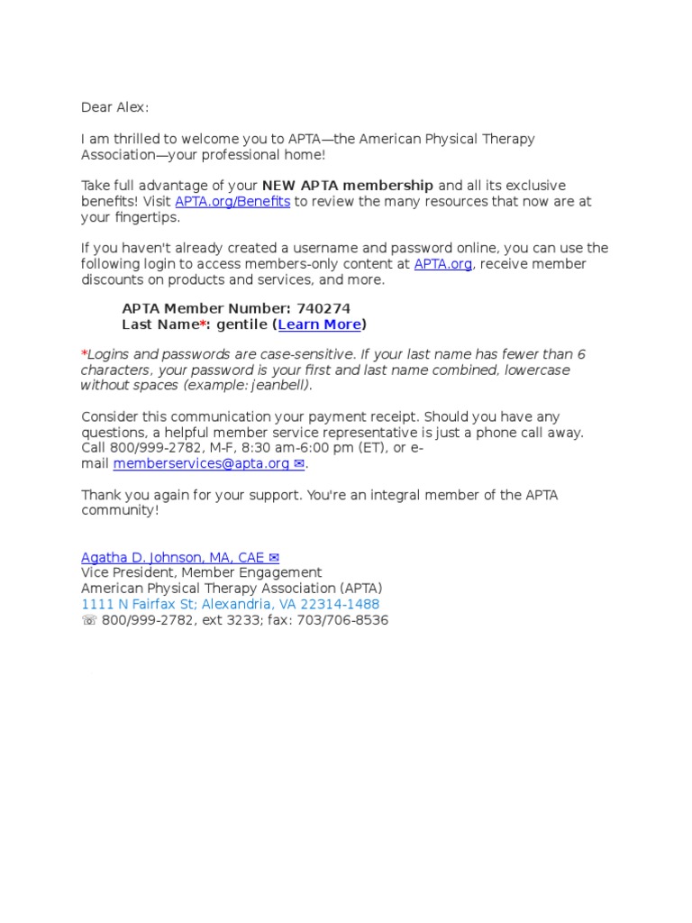 Apta Membership | PDF