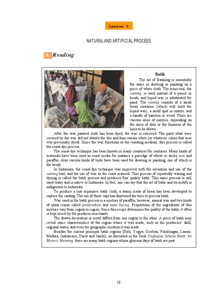 Diktat Bahasa Inggris Lesson 5 | PDF | Verb | Wax