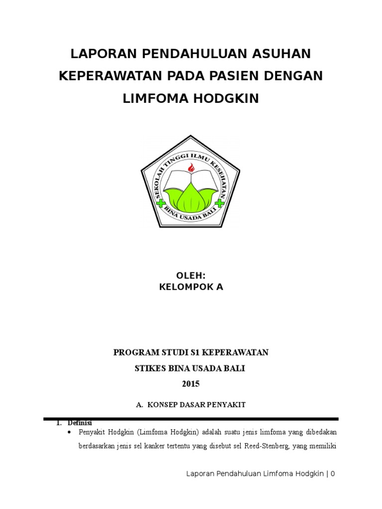 Contoh LP Hodgkin | PDF