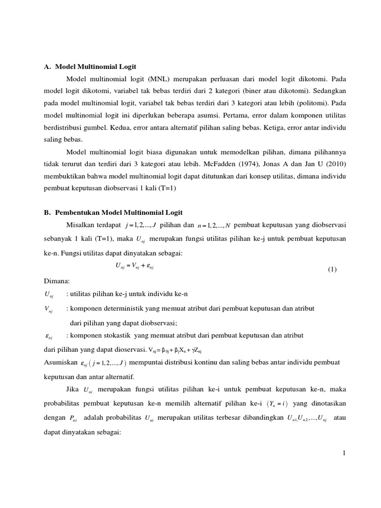 Model Multinomial Logit NGIZATUL 002 | PDF | Game & Aktivitas