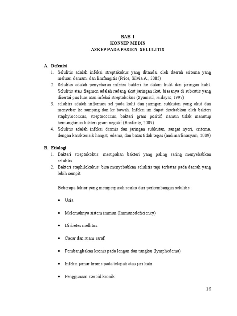 Askep Selulitis | PDF