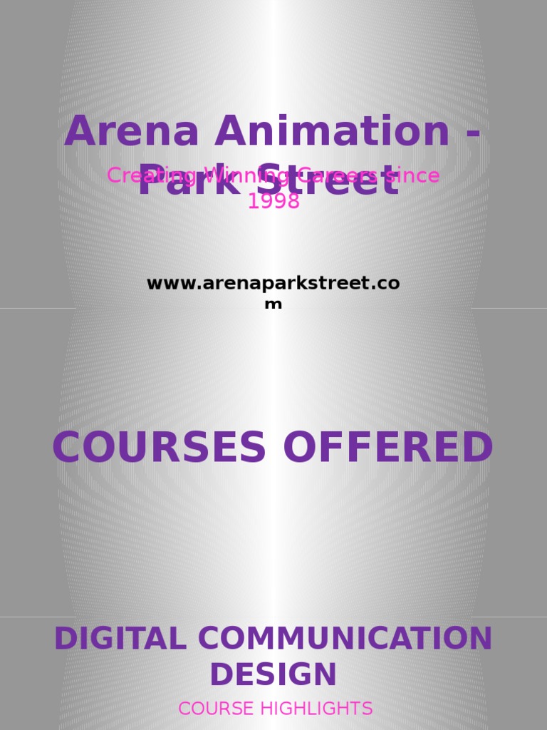 Arena Animation Park Street Courses | PDF | Multimedia | Web Design