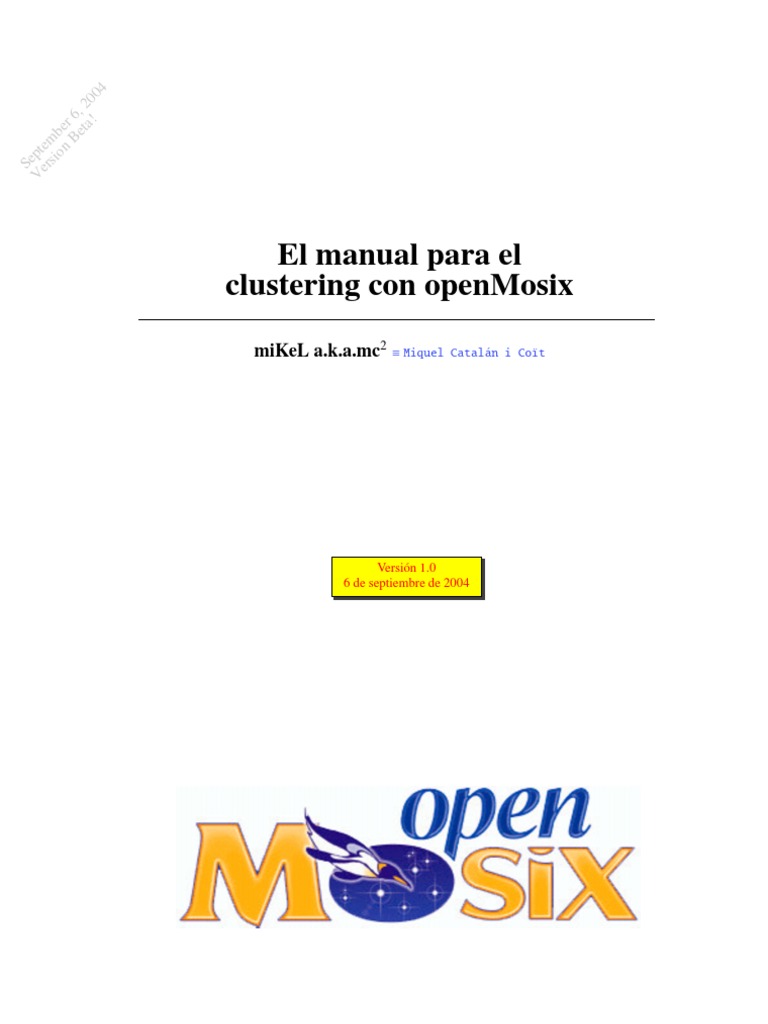 El Manual para El Clustering Con Open Mosix | PDF | Grupo de computadoras | Computación paralela