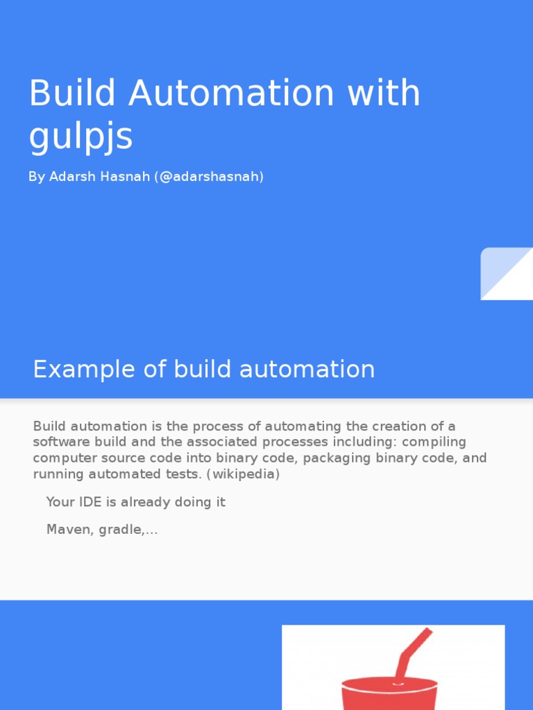 Build Automation With Gulp - Js | PDF