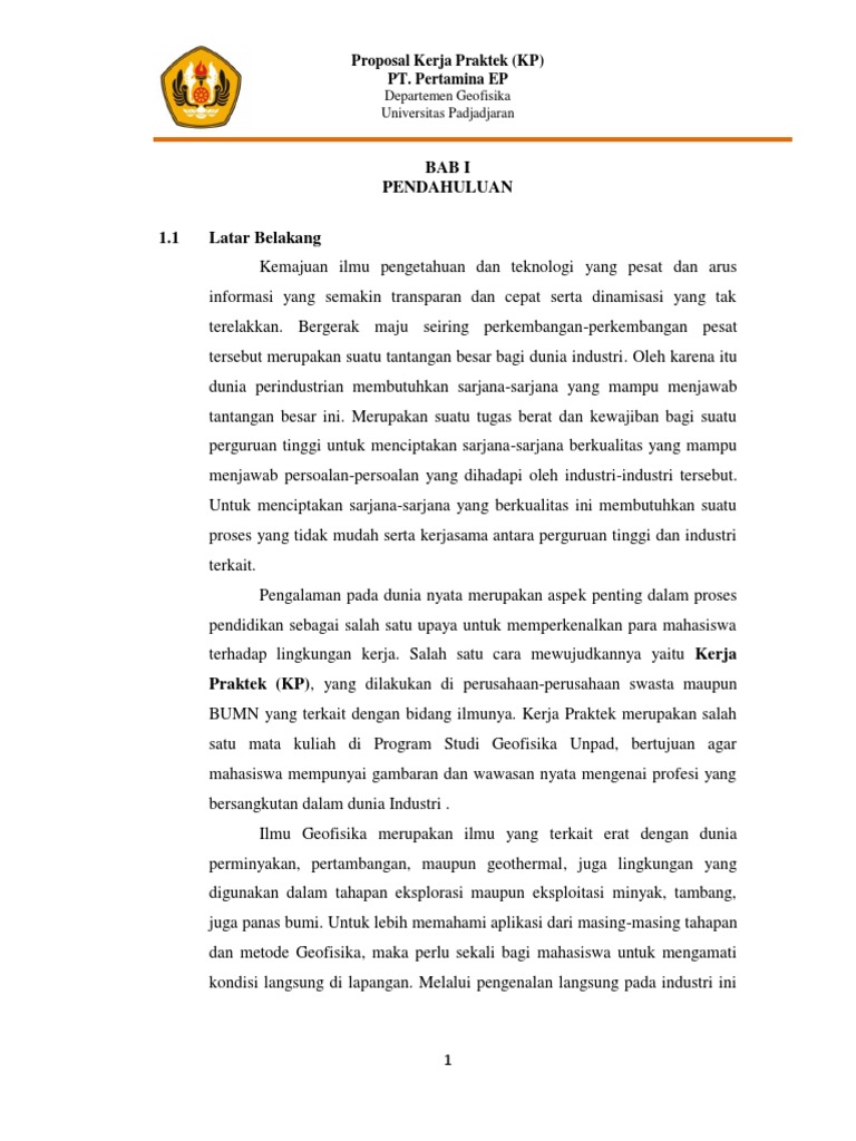 Contoh Surat KP | PDF