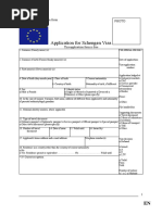 Visa Application Form for Spain | PDF | Travel Visa | International Law