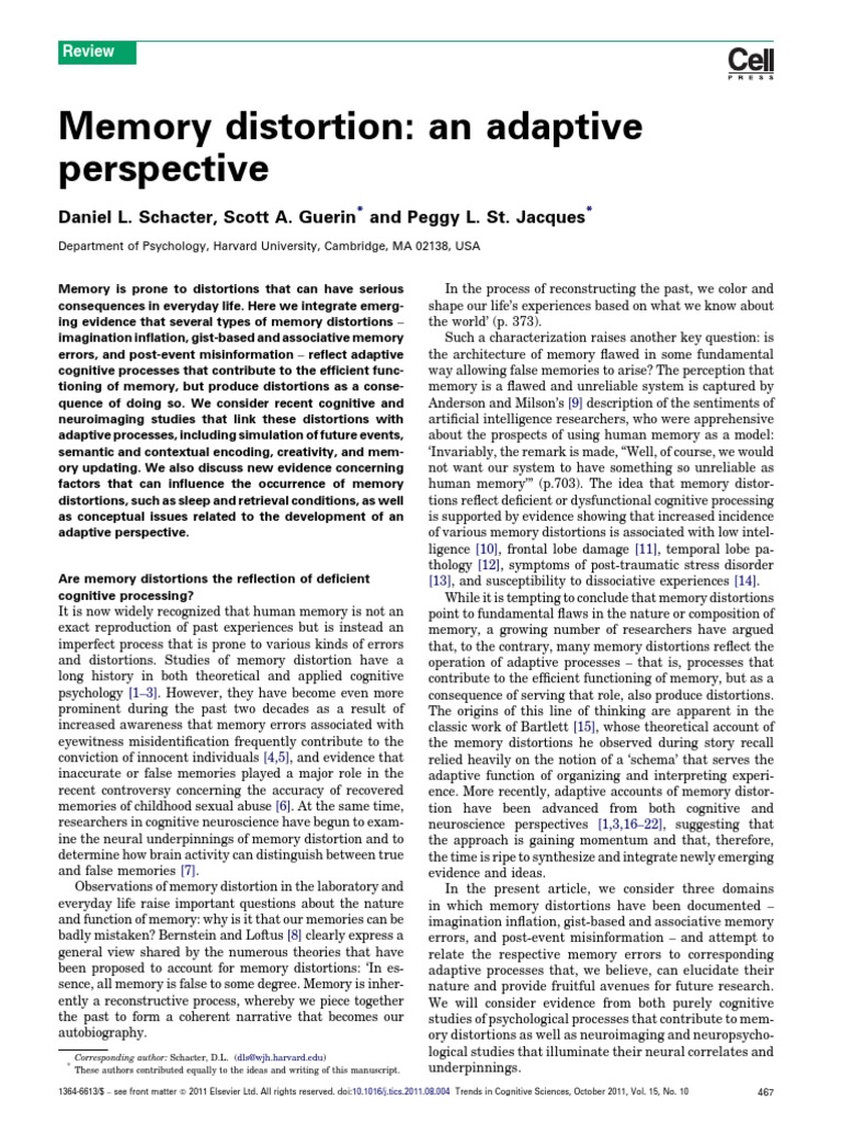 Memory Distortion | PDF | Memory | Recall (Memory)