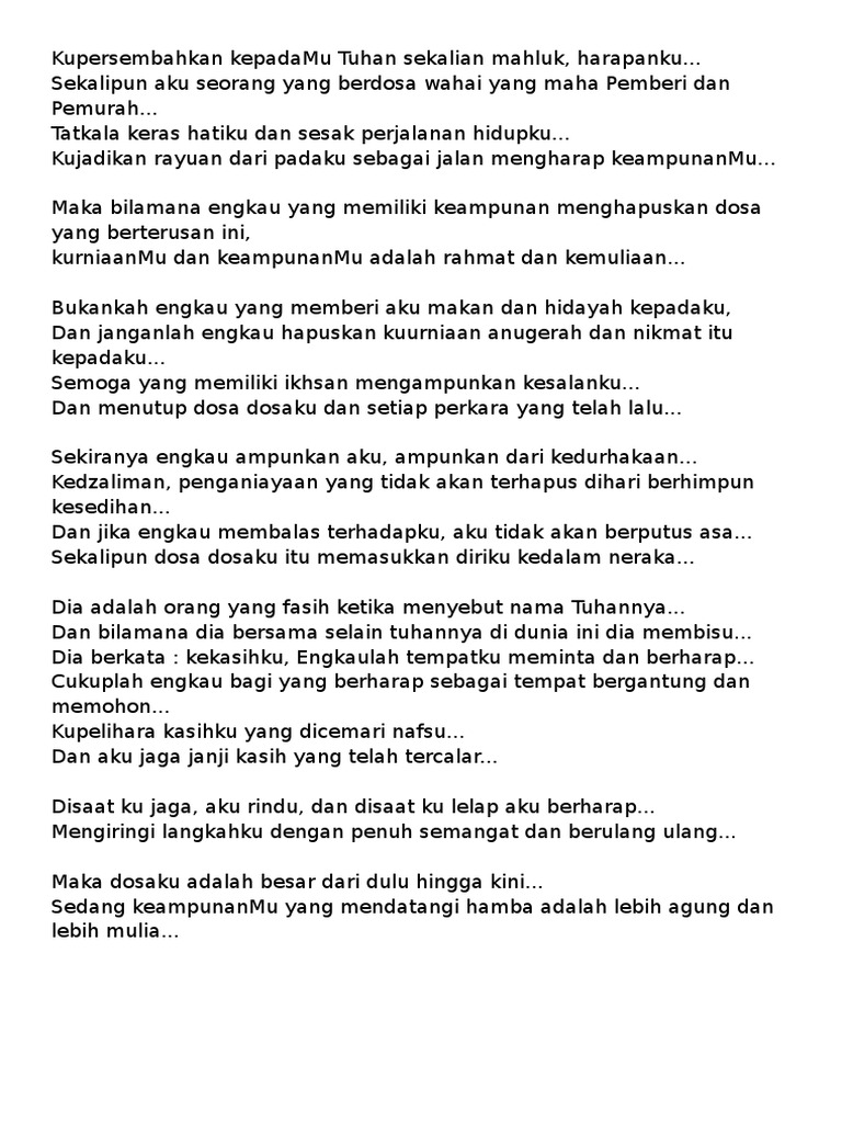 Syair Imam Syafi'i | PDF | Agama & Spiritualitas | Puisi