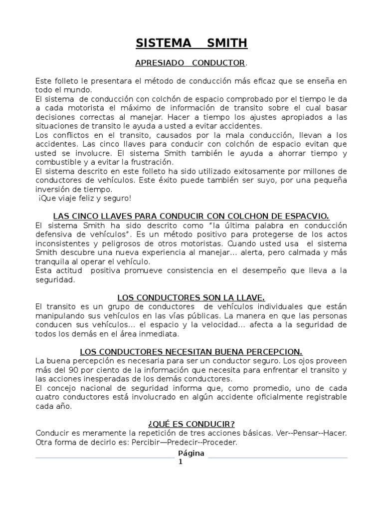 Manual Sistema Smith | PDF | Movimiento (física) | Percepción visual