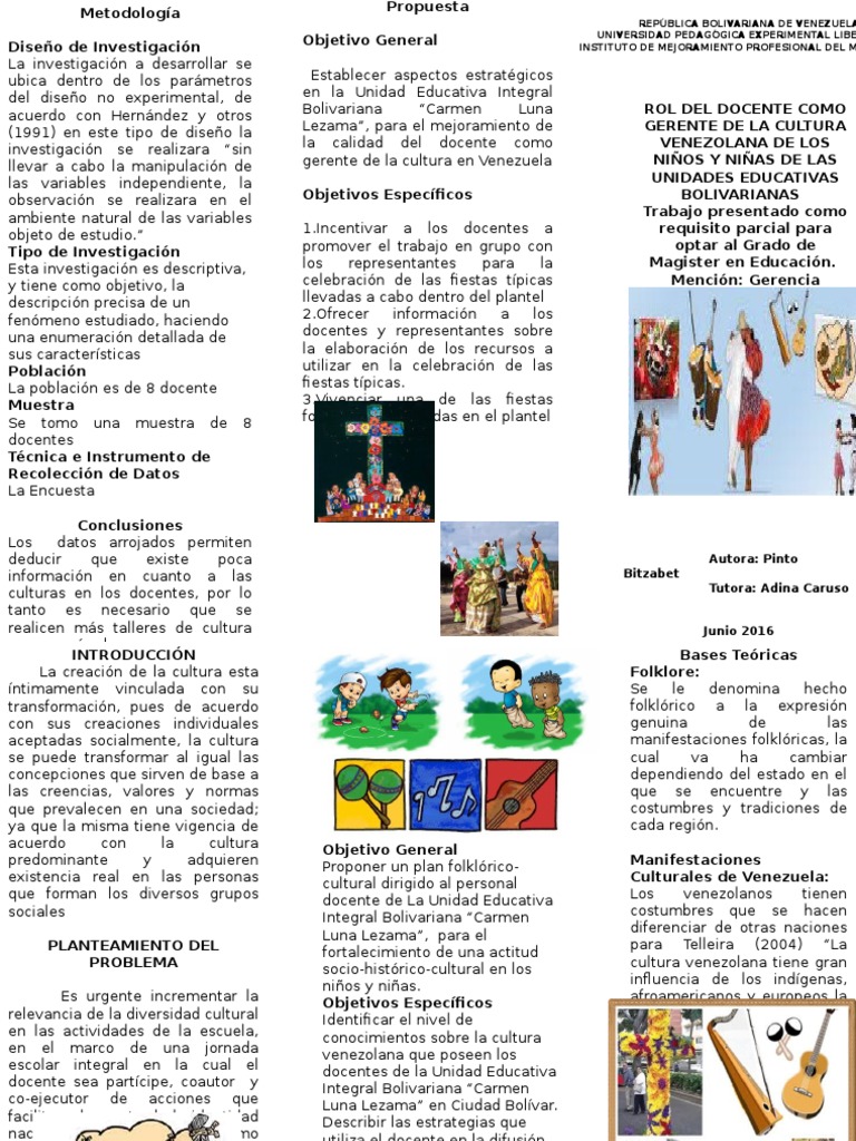 Bitza Cultura Triptico | PDF | Folklore | Venezuela