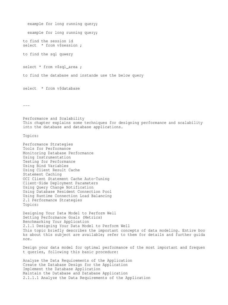 Oracle Performance Pdf Database Design Oracle Database