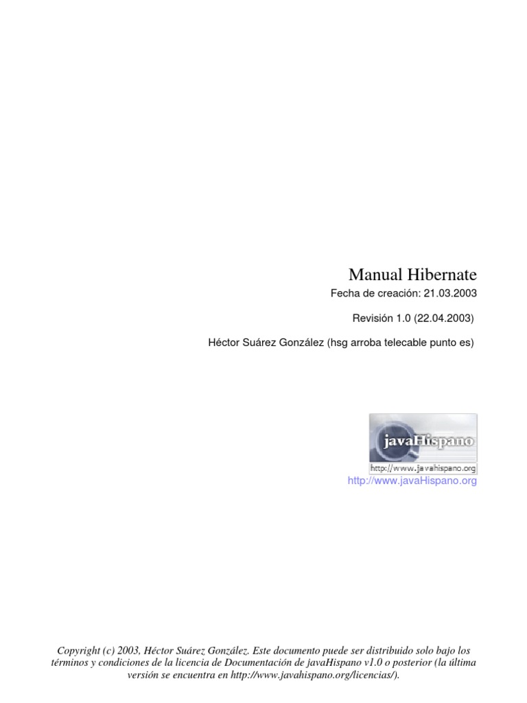 Manual Hibernate | PDF | Objeto (informática) | Xml