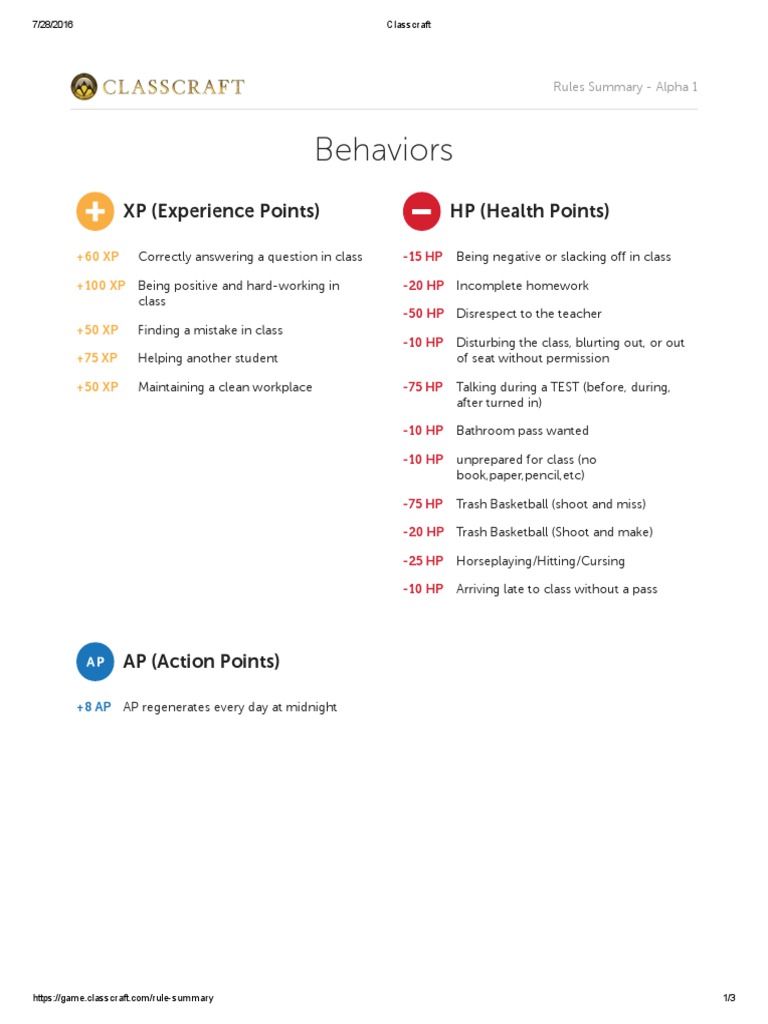 Classcraft | PDF | Faith Healing | Teaching And Learning