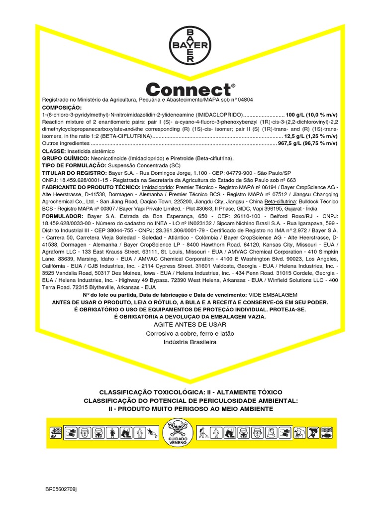 Bula Connect Bayer | Embalagem e Rotulagem | Inseticida