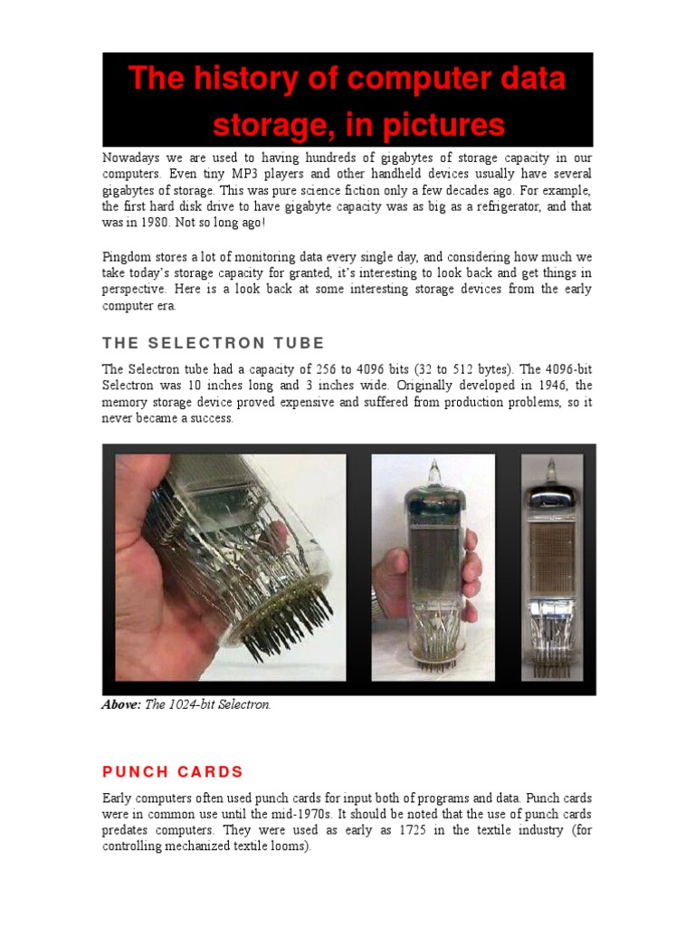 The History of Computer Data Storage, in Pictures-1 | PDF