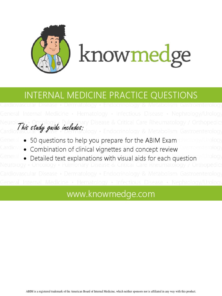 Internal Medicine Practice Questions 131224154809 Phpapp02 | PDF ...