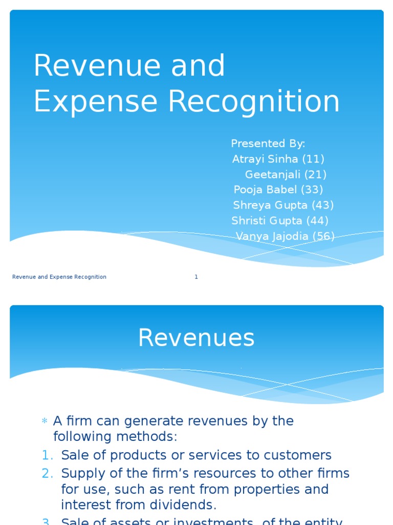 Revenue and Expense Recognition | PDF | Debits And Credits | Revenue