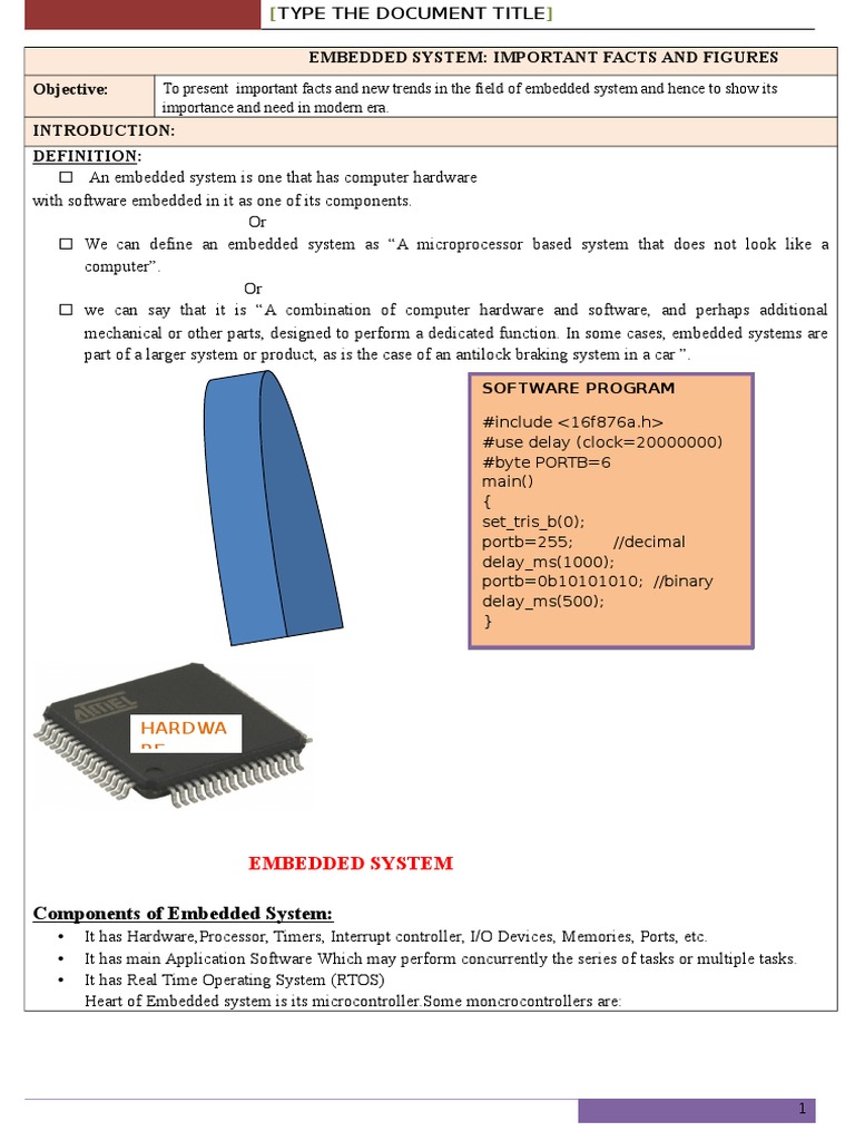 Components of Embedded System | PDF | Embedded System | Multi Core ...
