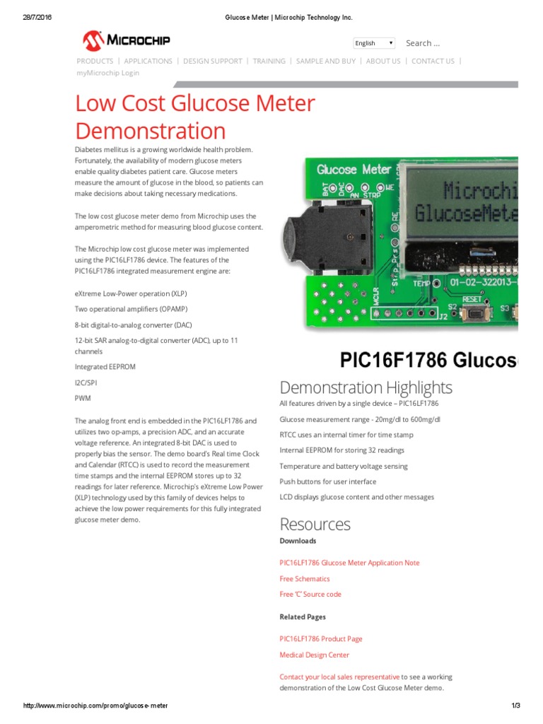Glucose Meter - Microchip Technology Inc | PDF | Analog To Digital ...