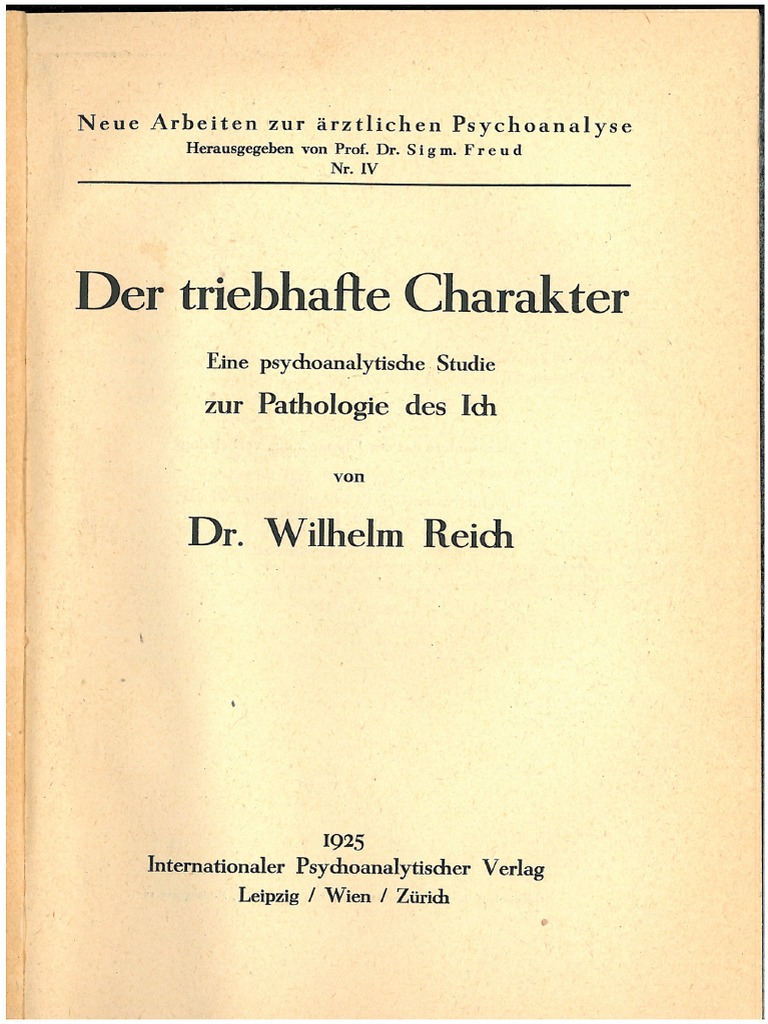 Reich - Der Triebhafte Charakter | PDF