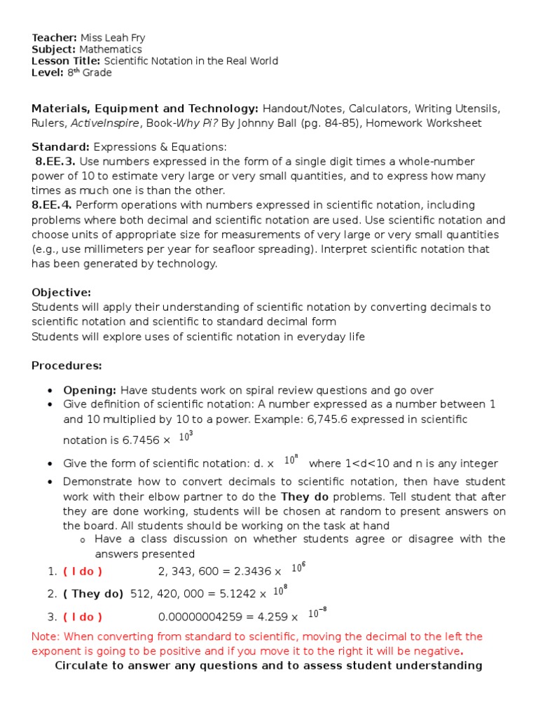 Scientific Notation in The Real World | PDF | Exponentiation | Decimal