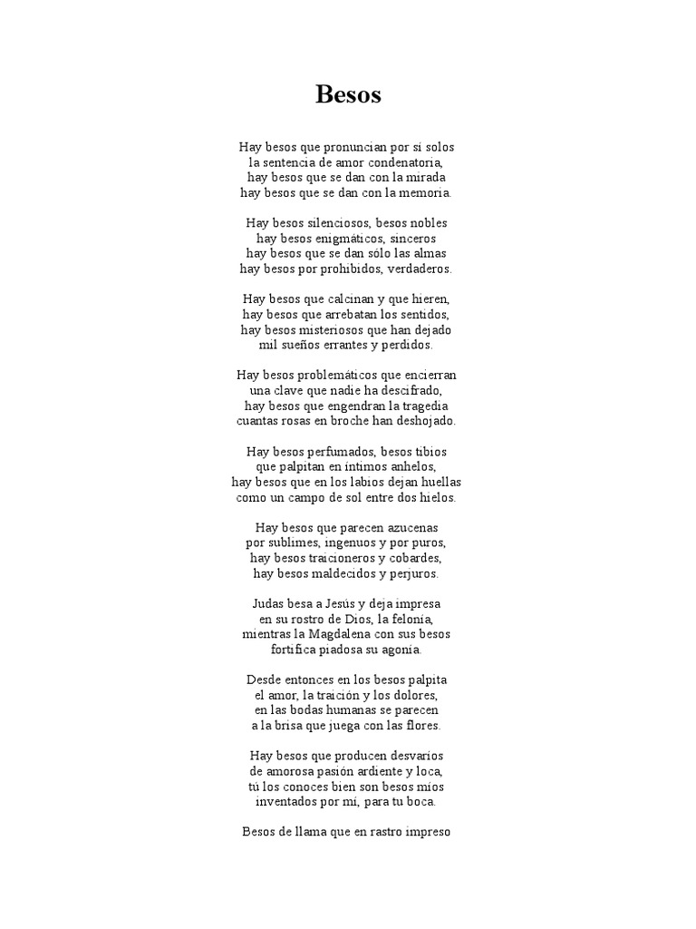 Poema Besos | PDF