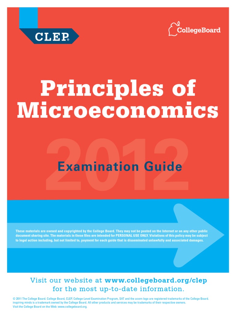 Clep Principles of Microeconomics Examination Guide1 | PDF | Profit ...