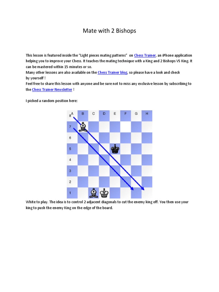 Mate With Two Bishops | PDF | Board Games | Traditional Games