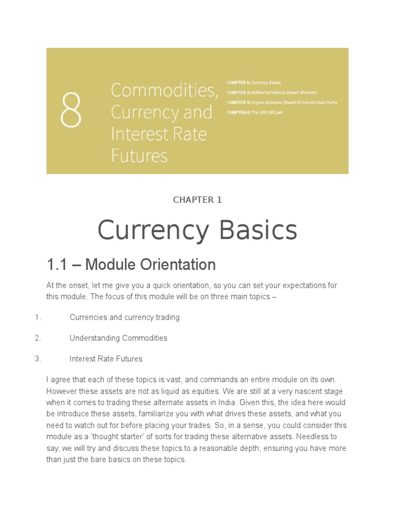 Currency Basics: 1.1 - Module Orientation | PDF | Foreign Exchange ...