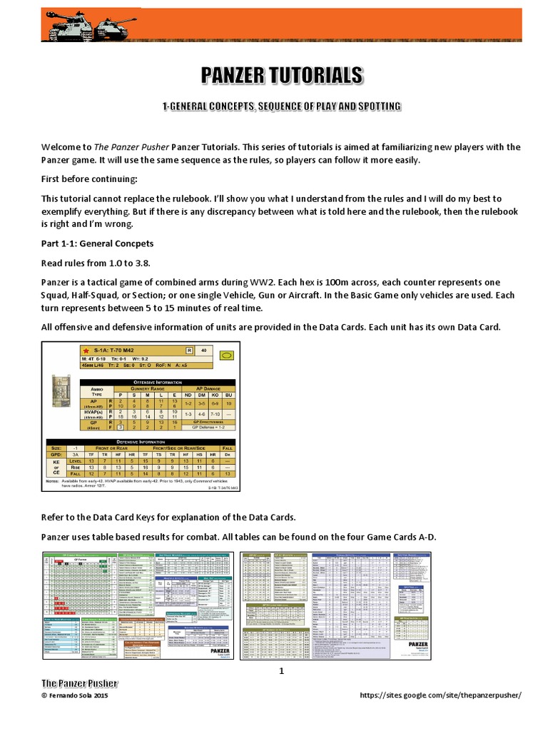 Panzer Tutorials 1-4 - Basic Game | PDF | Panzer Iv | Armoured Warfare
