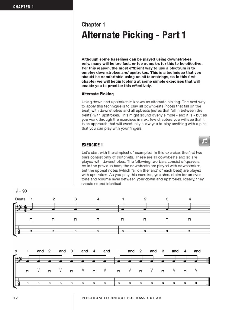 Plectrum Technique: Alternate Picking | PDF