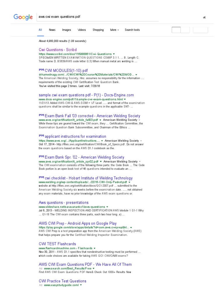 Aws Cwi Exam Questions PDF | PDF | Test (Assessment) | Computing And ...