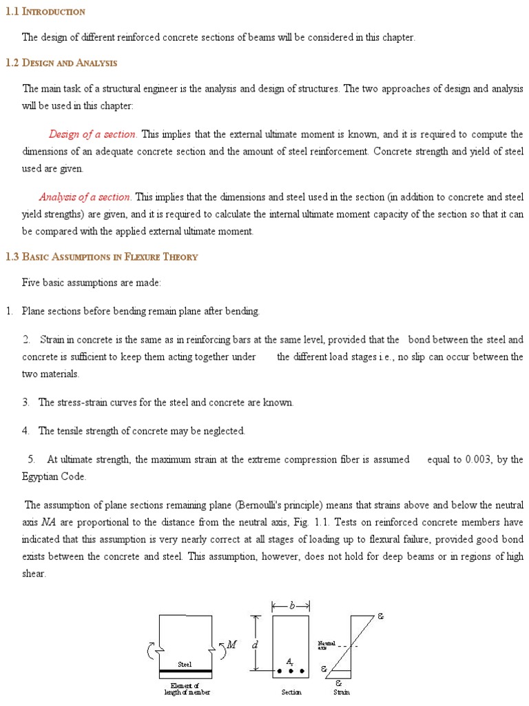 Basic Concepts Rectangular and T Beams PDF | Download Free PDF | Bending | Strength Of Materials