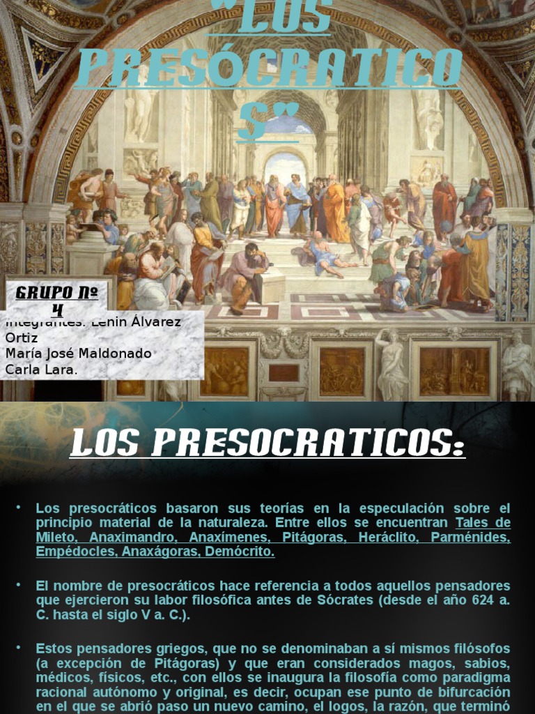 Los Presocraticos | Filosofía griega antigua | Epistemología