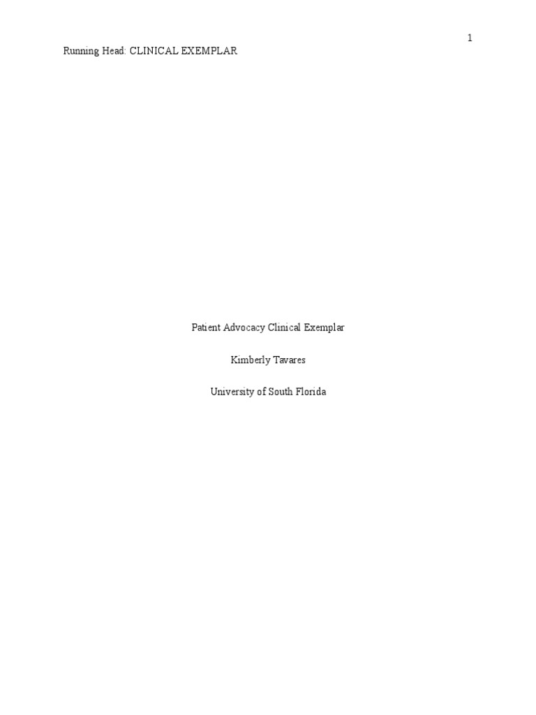 Clinical Exemplar | PDF | Patient | Medicine