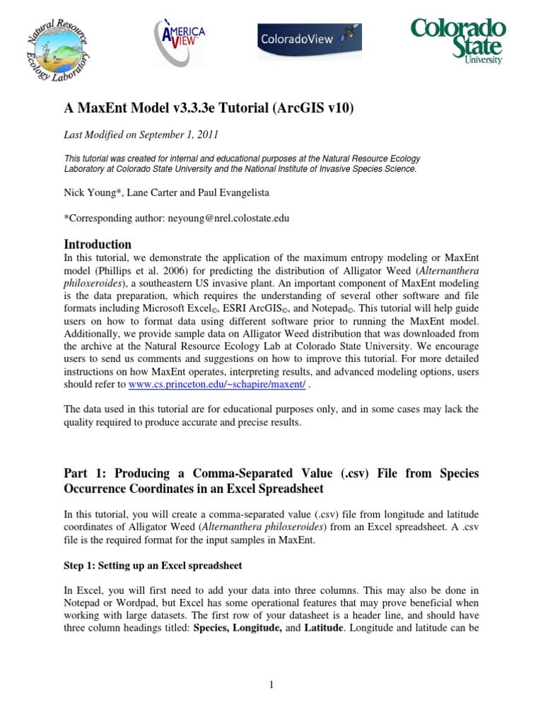 A Maxent Model v7 | PDF | Receiver Operating Characteristic | Computer File