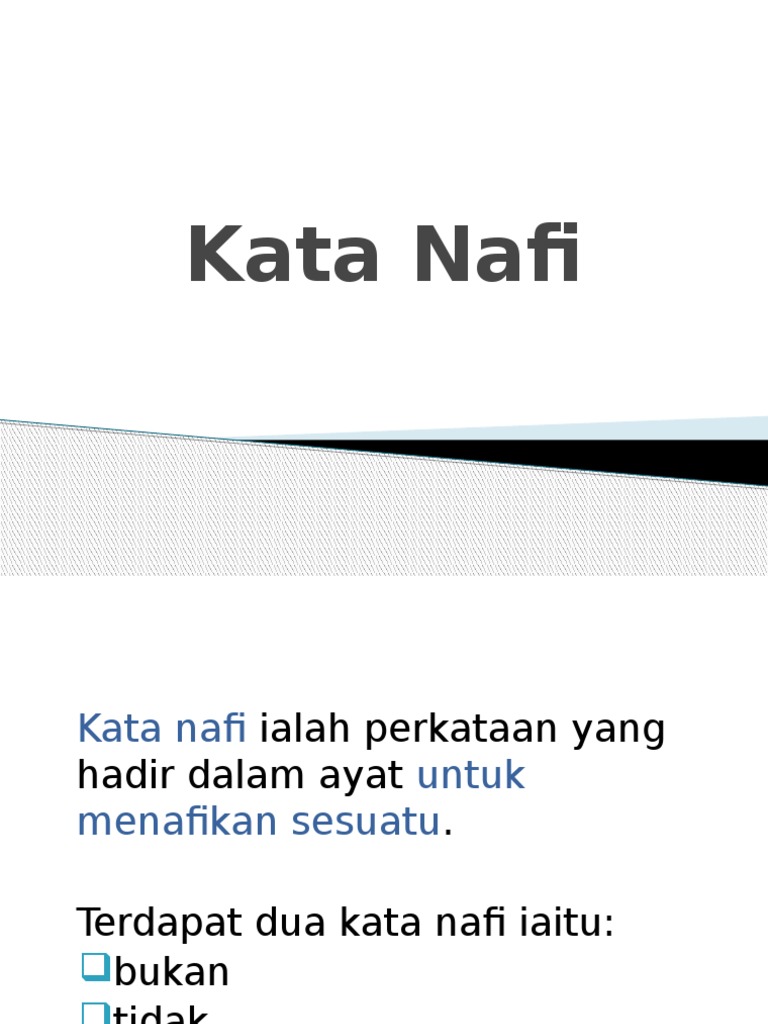 Kata Nafi | PDF