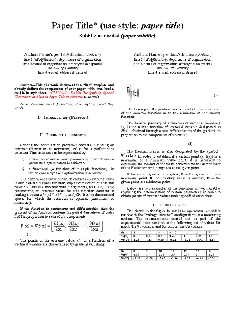 Paper Title (Use Style: Paper Title) : Subtitle As Needed (Paper ...