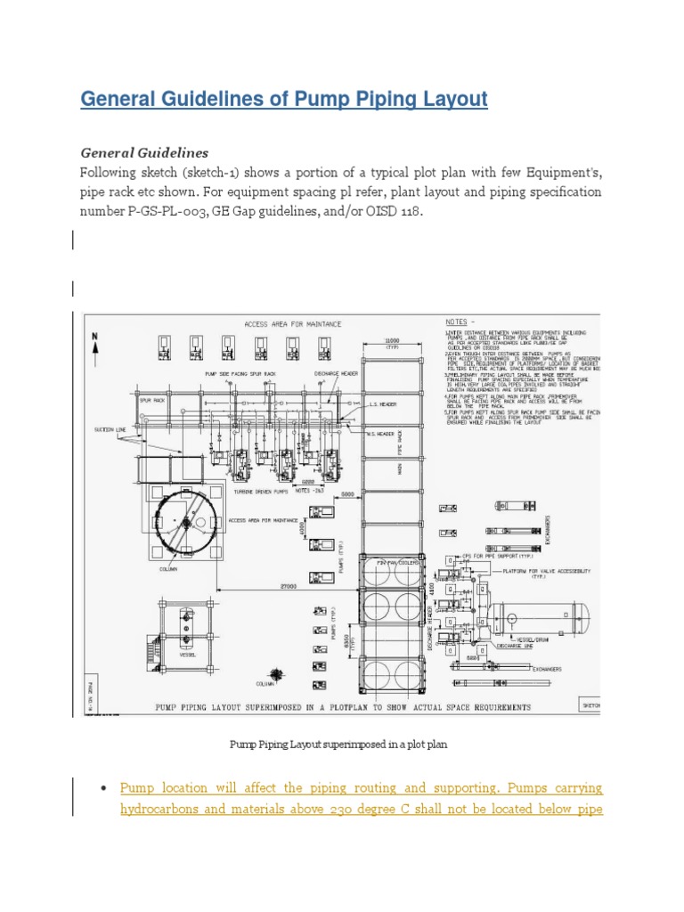 General Guidelines of Pump Piping Layout | Pump | Valve