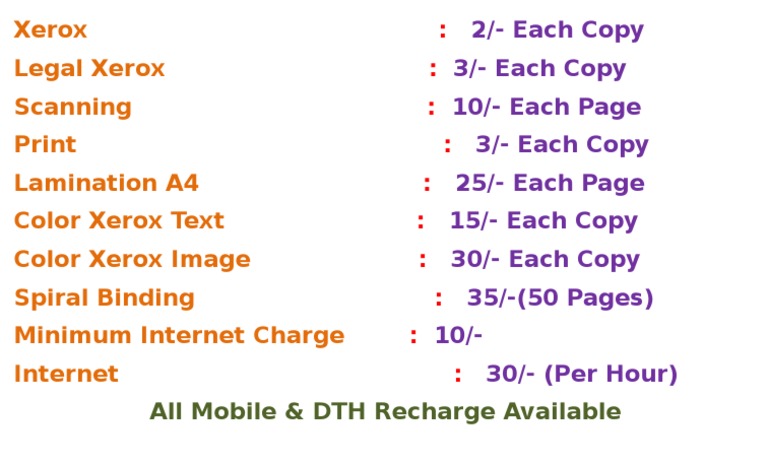 Xerox Legal Xerox Scanning Print Lamination A4 Color Xerox Text Color Xerox Image Spiral Binding ...